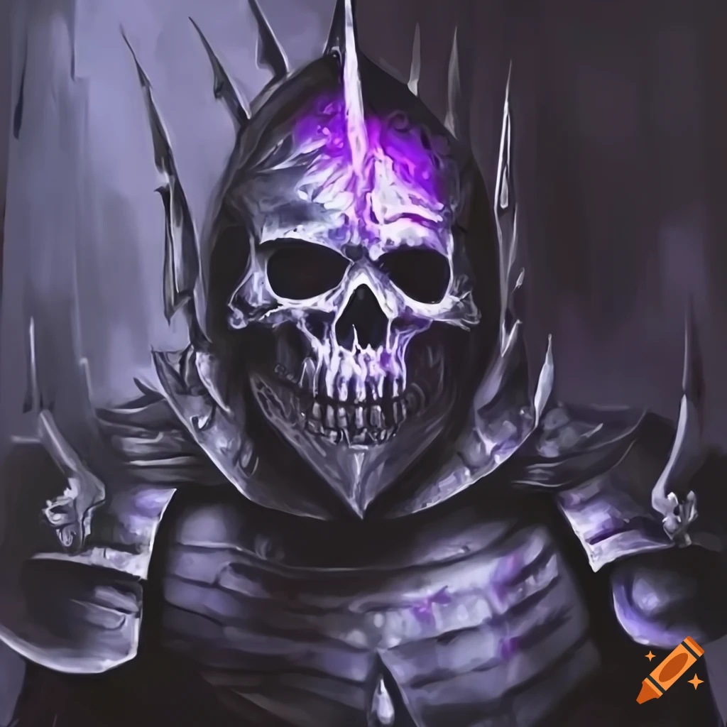 Undead warrior in dark plate armor with a black sword on Craiyon