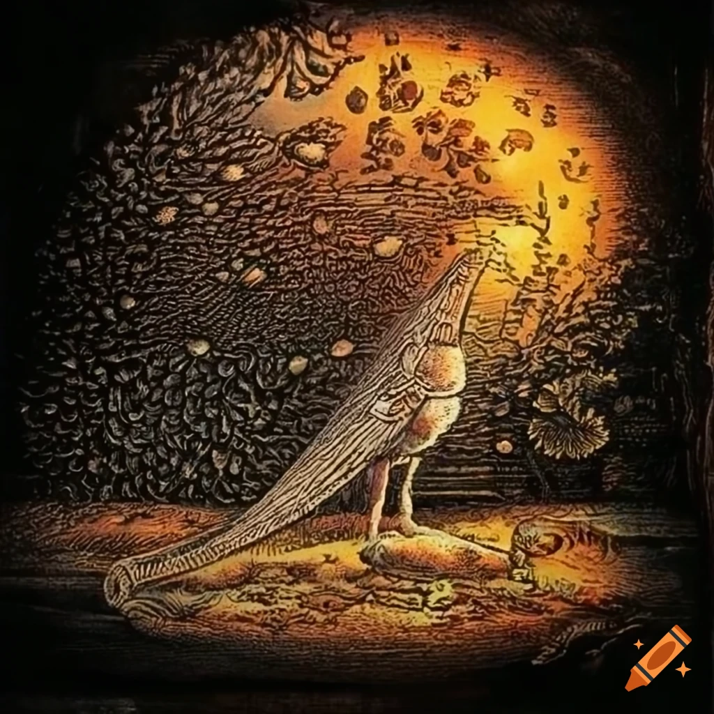 Extended version of flammarion engraving on Craiyon