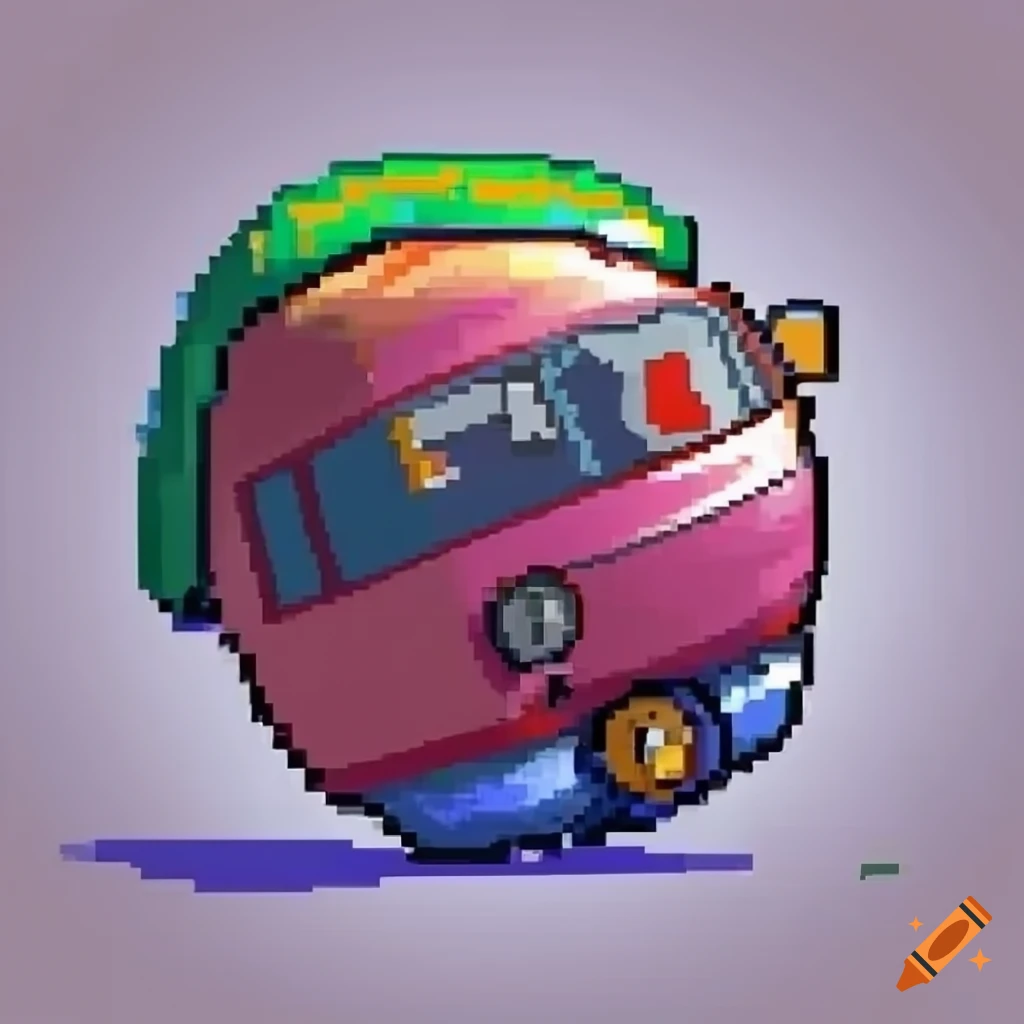 Round car sprite for a 2d game on Craiyon
