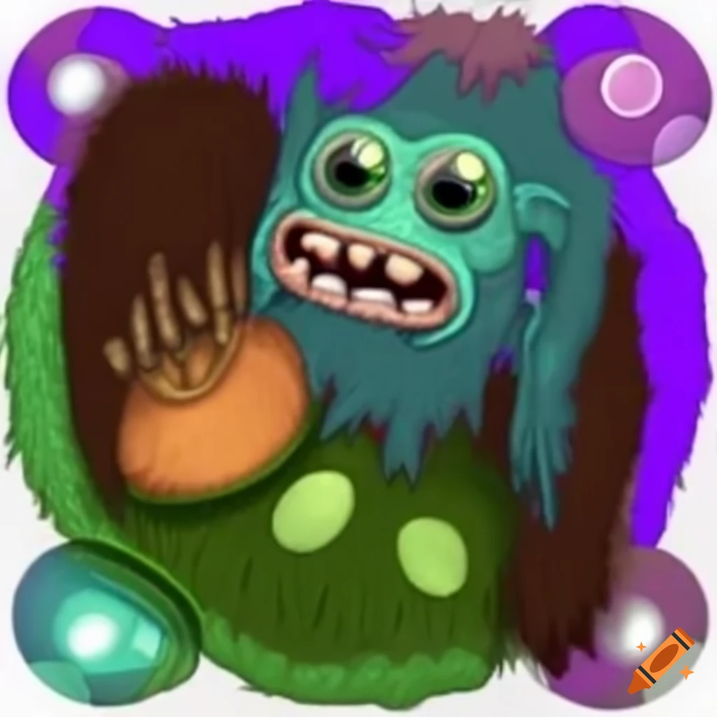 Character from my singing monsters game on Craiyon