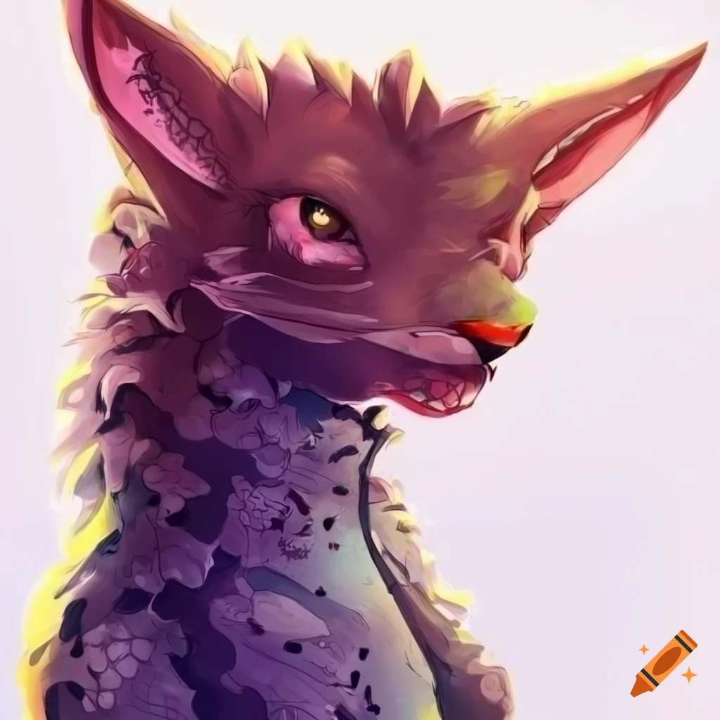 Illustration of a unique fursona character on Craiyon