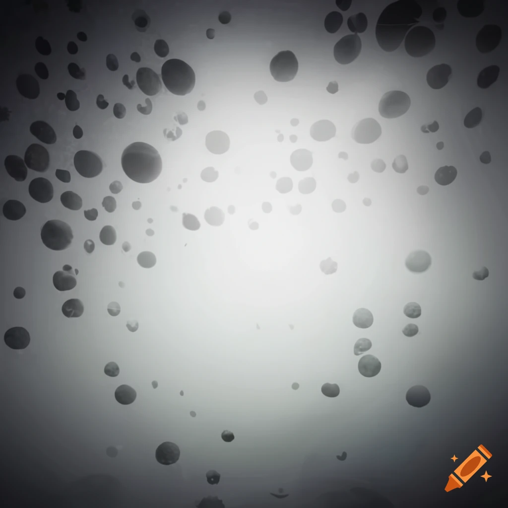 Abstract image of swirling white orbs on a stone wall on Craiyon