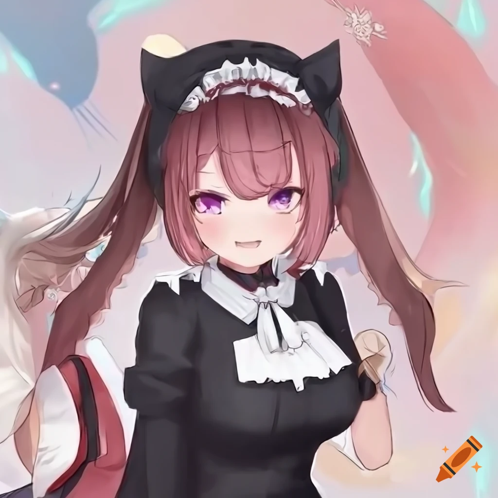 Image of a vtuber dressed as a stewardess and playing video games