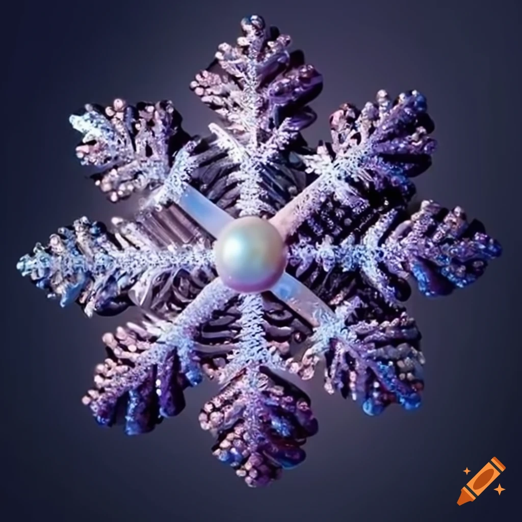 Snowflake indigenous beading pearls with 6 sides on Craiyon