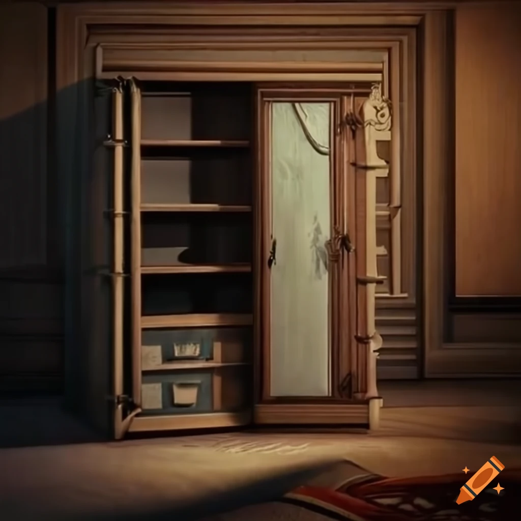 Image of an old wardrobe in a room
