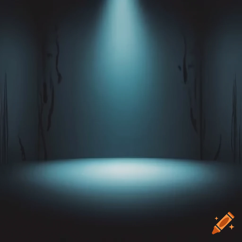 Minimalist empty stage in darkness on Craiyon