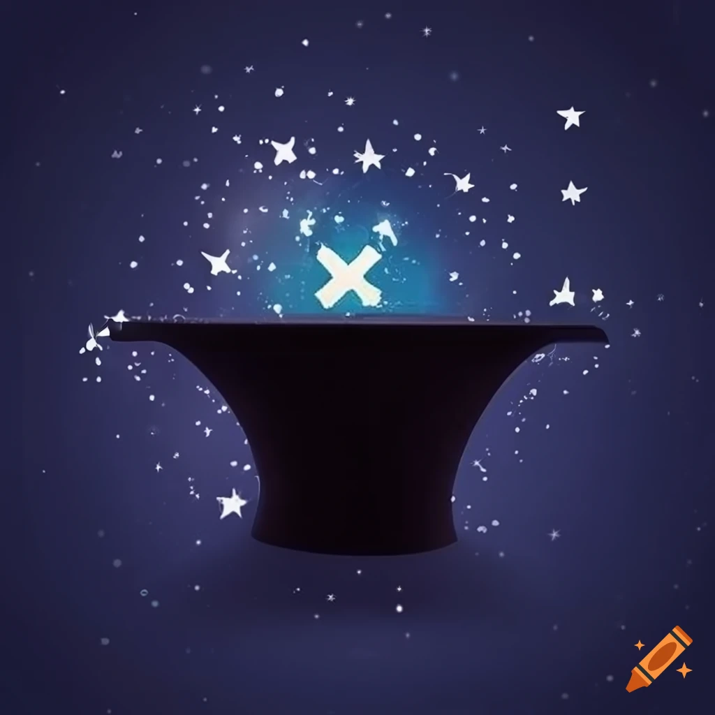 Poster of a magician's hat with a mathematical symbol coming out on Craiyon