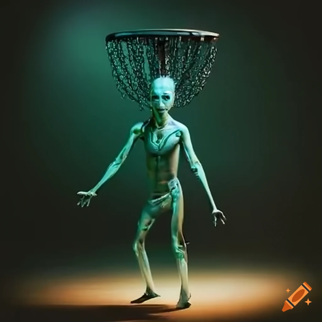 Humanoid aliens playing disc golf