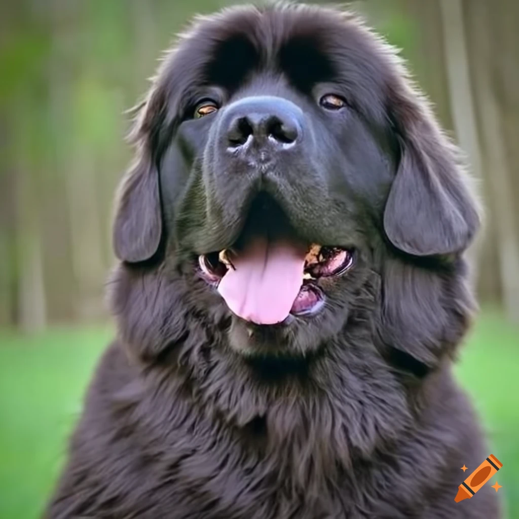 Large newfoundland dog breed on Craiyon