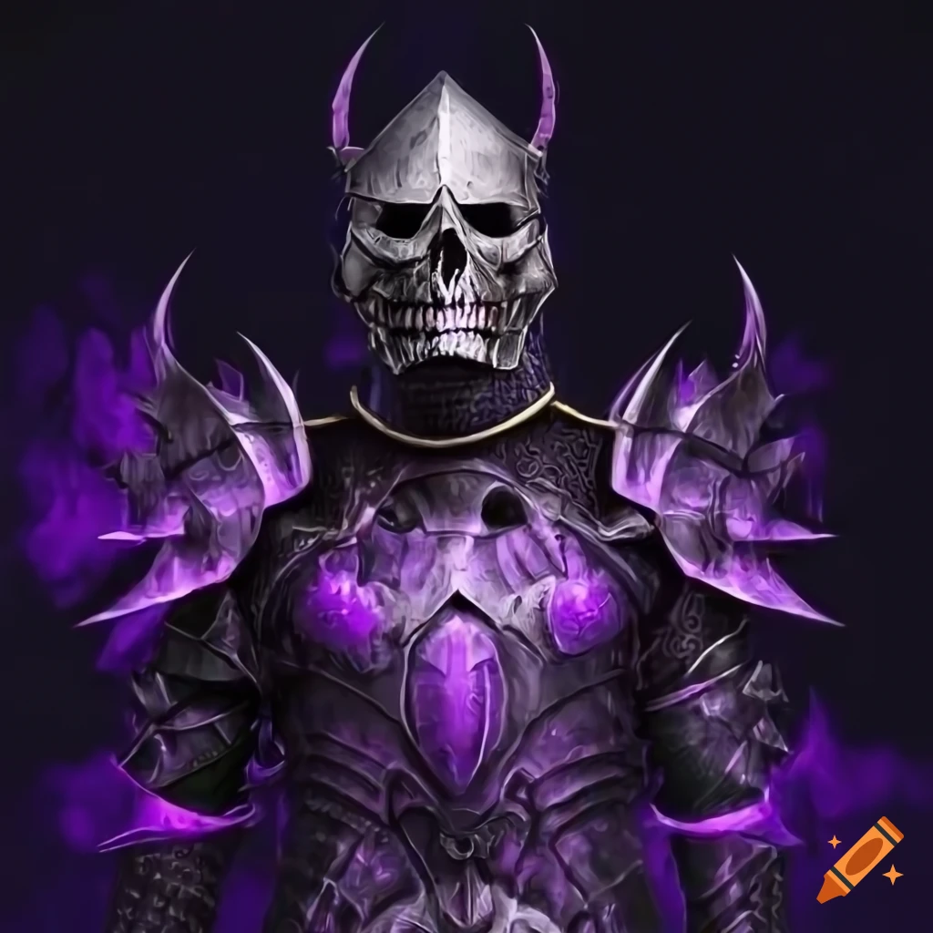 Image of an evil knight in black armor on Craiyon