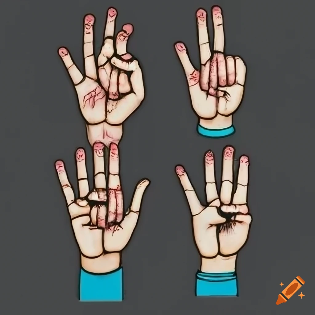 Infographics about sign language on Craiyon