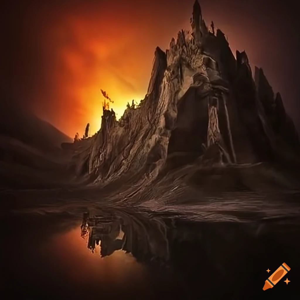 Desolate landscape scene in a comic book style on Craiyon