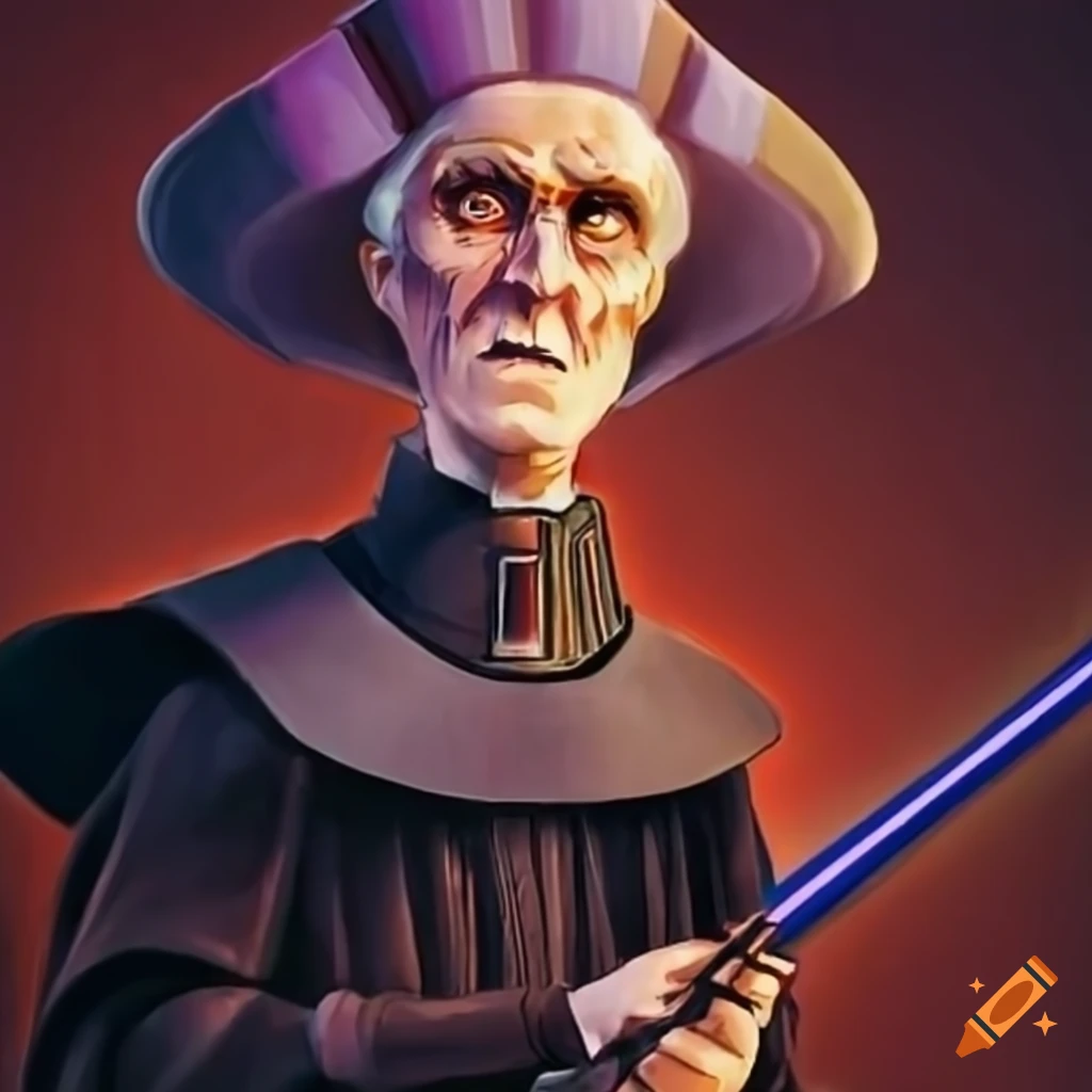 Portrait of philosopher resembling emmanuel kant in a jedi suit with a ...