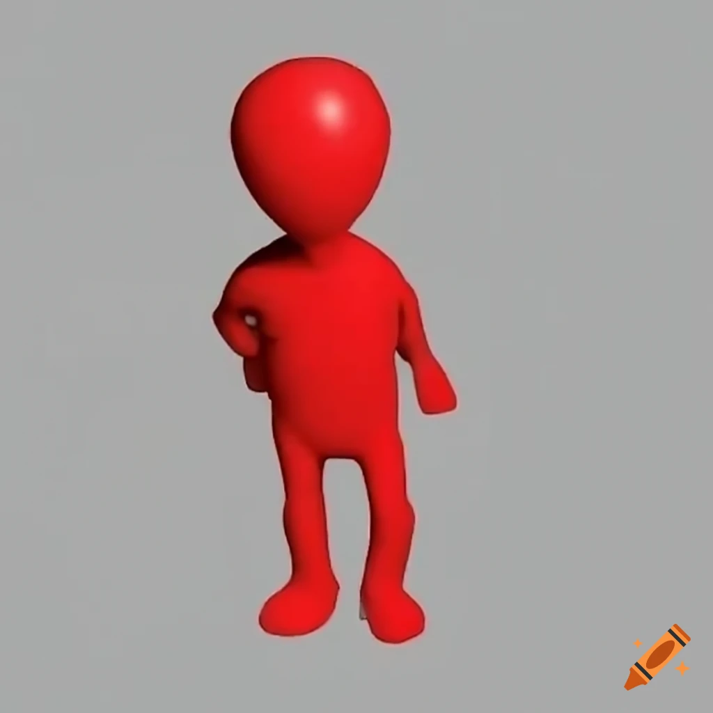 Red animated character on Craiyon