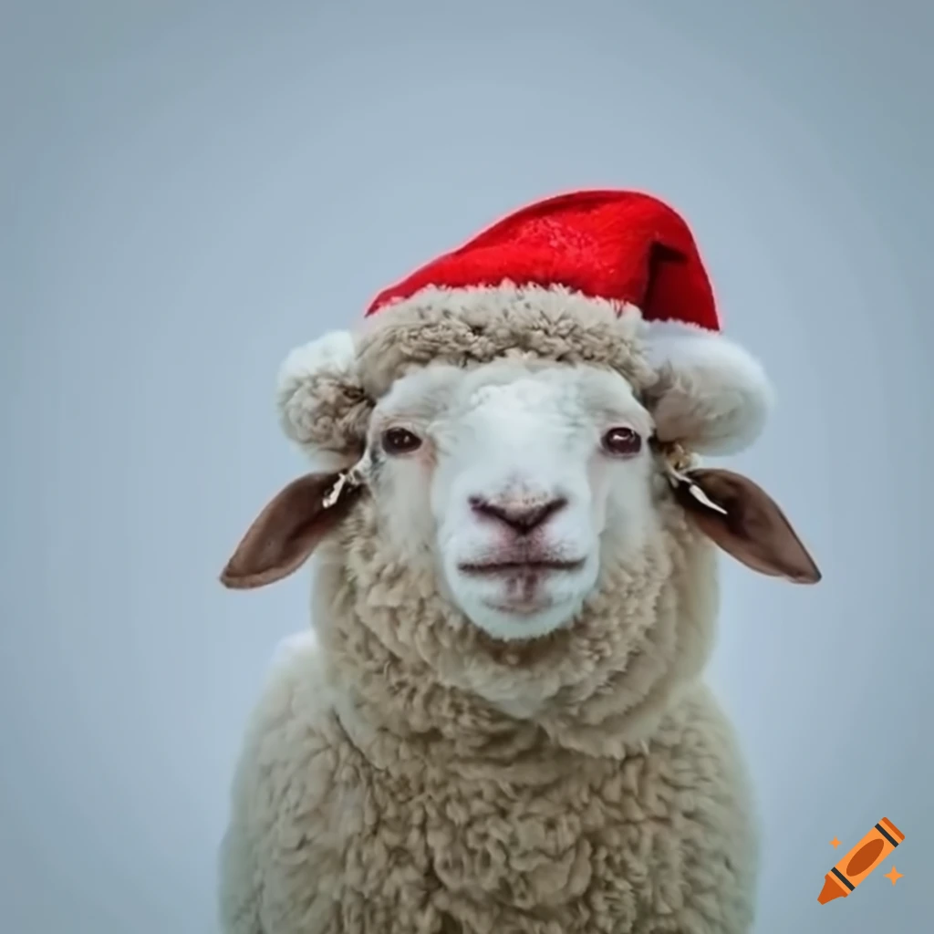 Santa counting sheep on Craiyon