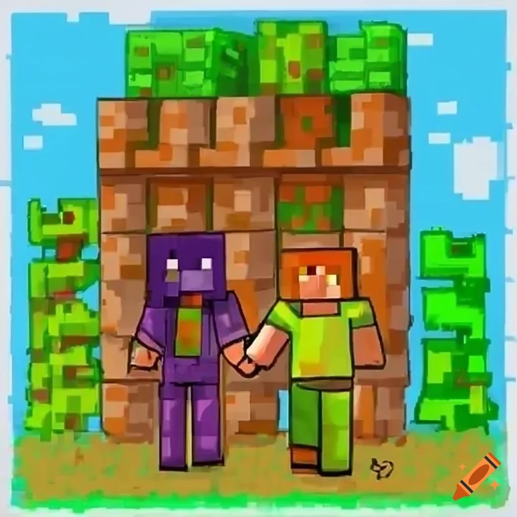 Virtual minecraft community logo on Craiyon