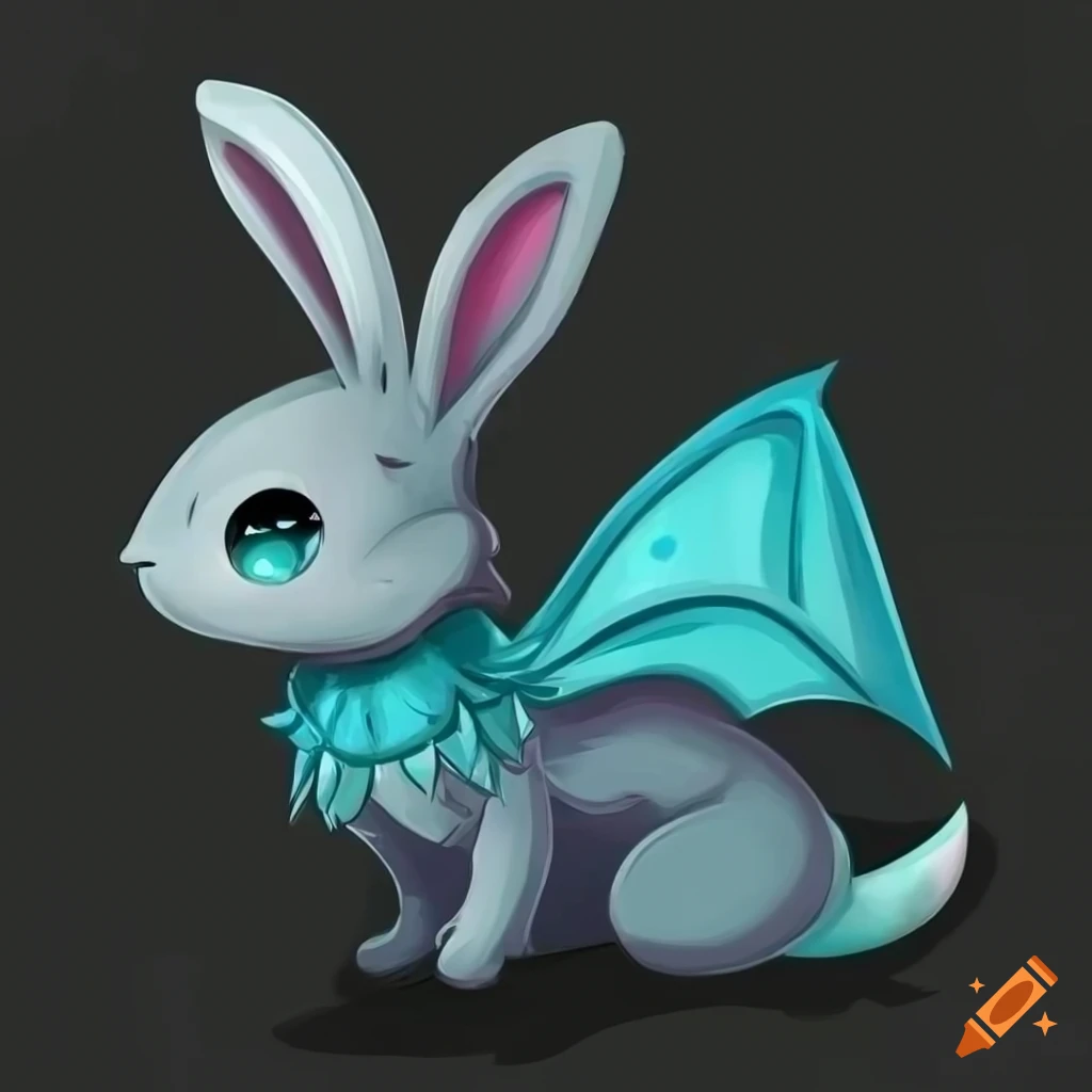 Cute bunny-like fantasy creature on Craiyon