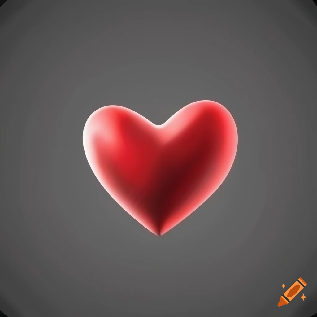 Illustration of a lost heart on Craiyon