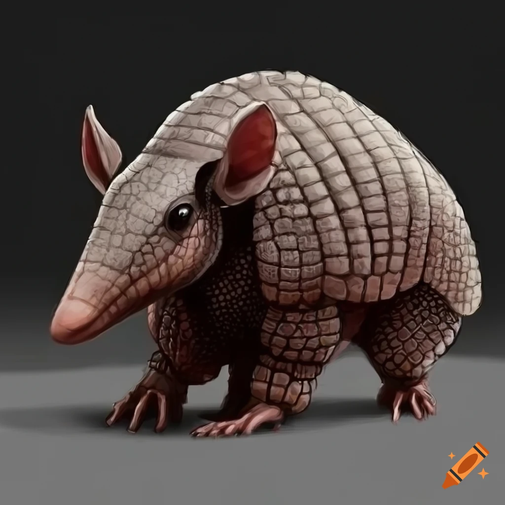 Armadillo-brontosaurus hybrid in full body view on Craiyon