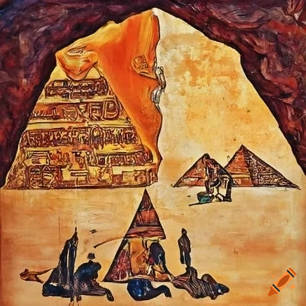 Egyptian pyramid in the style of pablo picasso on Craiyon