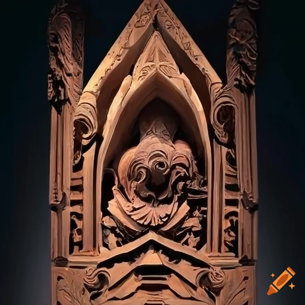 Detailed gerudo sapphire carving in mountain valley motif