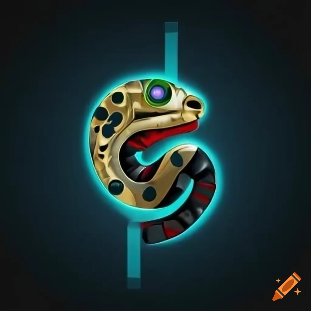 Logo of a robotic snake on Craiyon