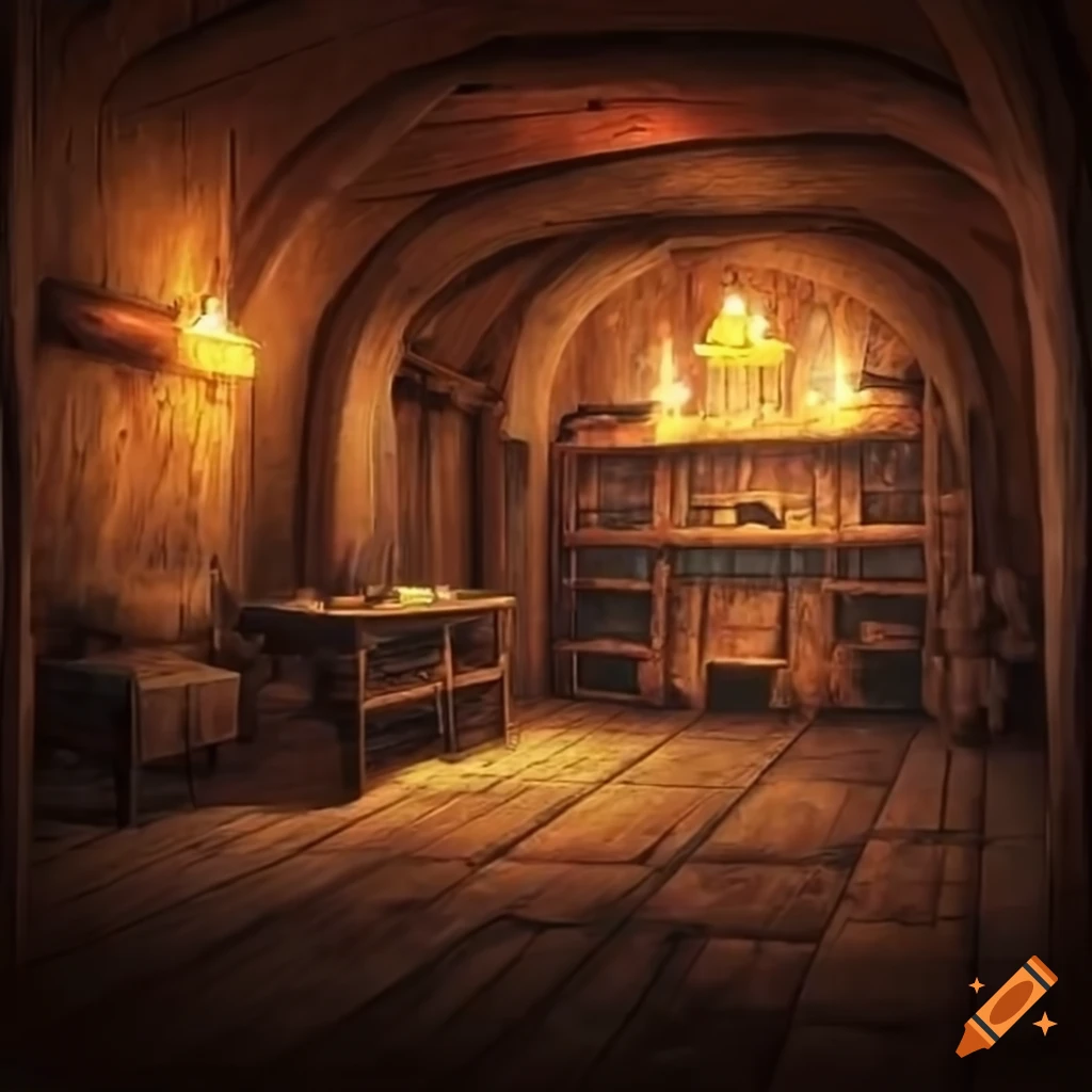 Medieval tavern interior on Craiyon