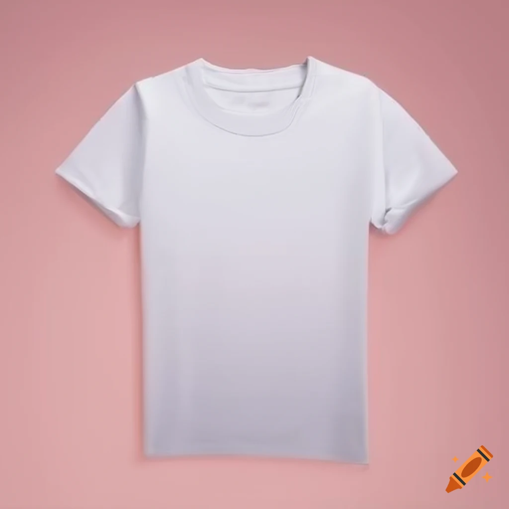 White T Shirt On Pastel Background On Craiyon