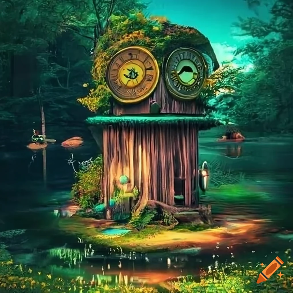Surrealist urban cityscape with magical elements on Craiyon