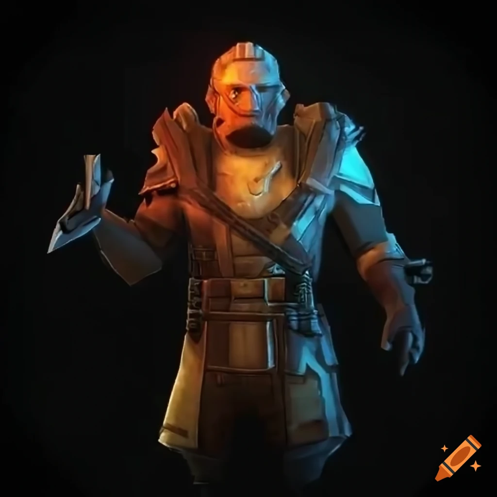 Powerful and rugged character in viking inspired armor from borderlands ...