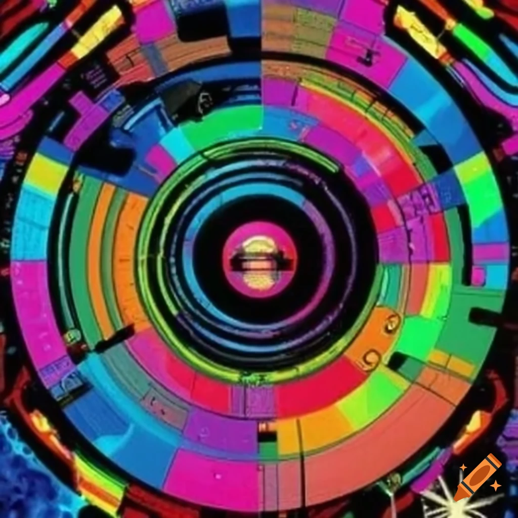 Retro tech landscape from the 90s