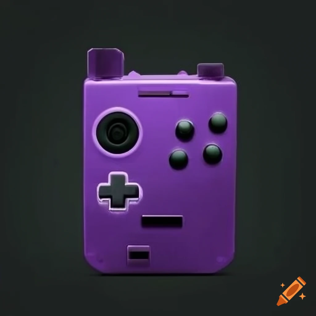 Purple retro game boy on Craiyon
