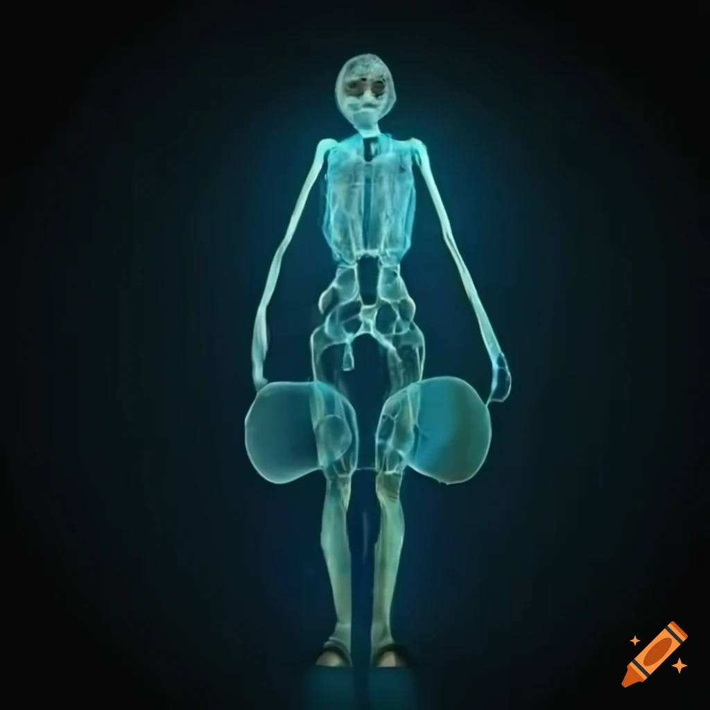 Transparent 3d human figure on Craiyon