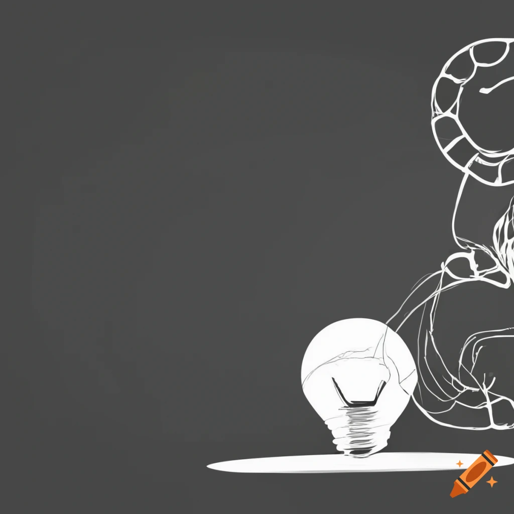 Inspiring powerpoint background with title and light bulb on Craiyon