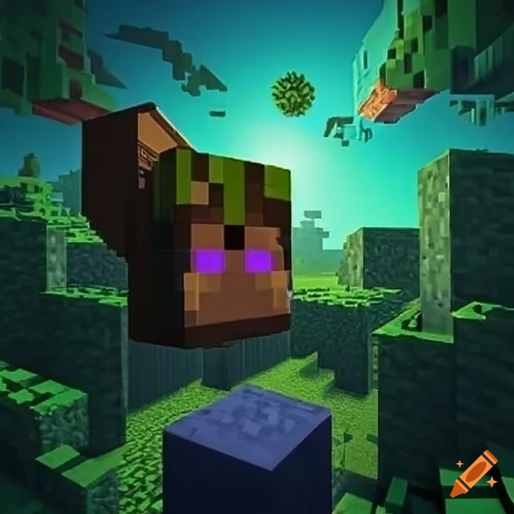 Screenshot of Minecraft's Double Vision on Craiyon