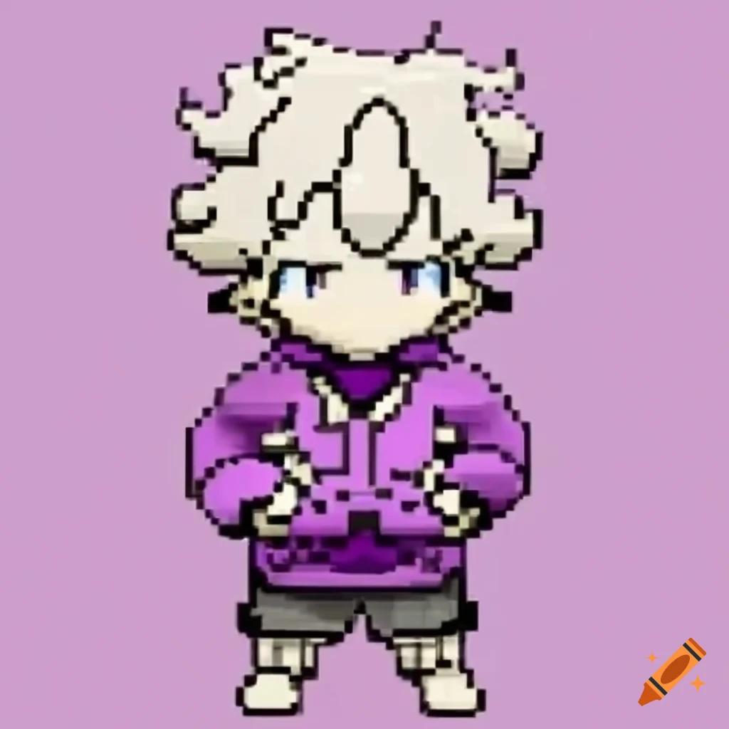 Chubby female pixel art pokemon trainer in anime style on Craiyon