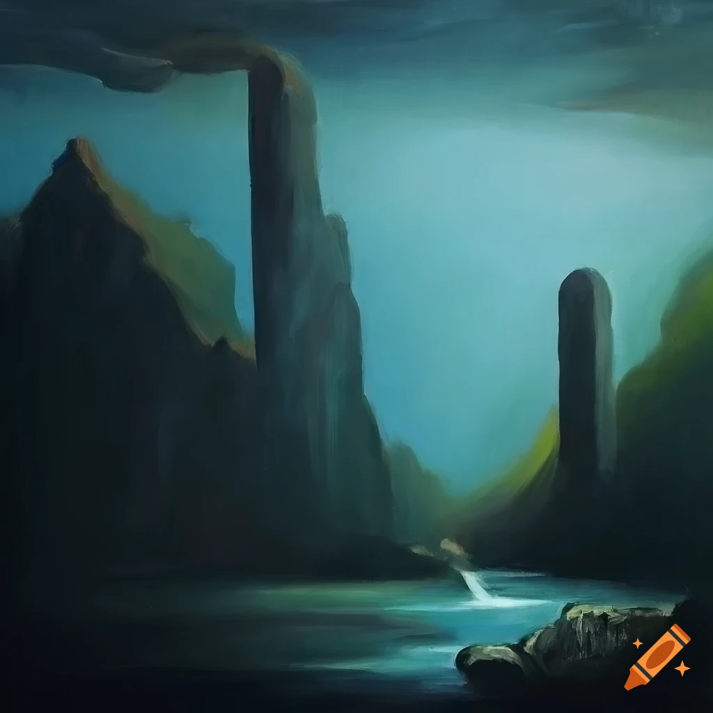 Create 10 landscape images based on my saved collection on Craiyon