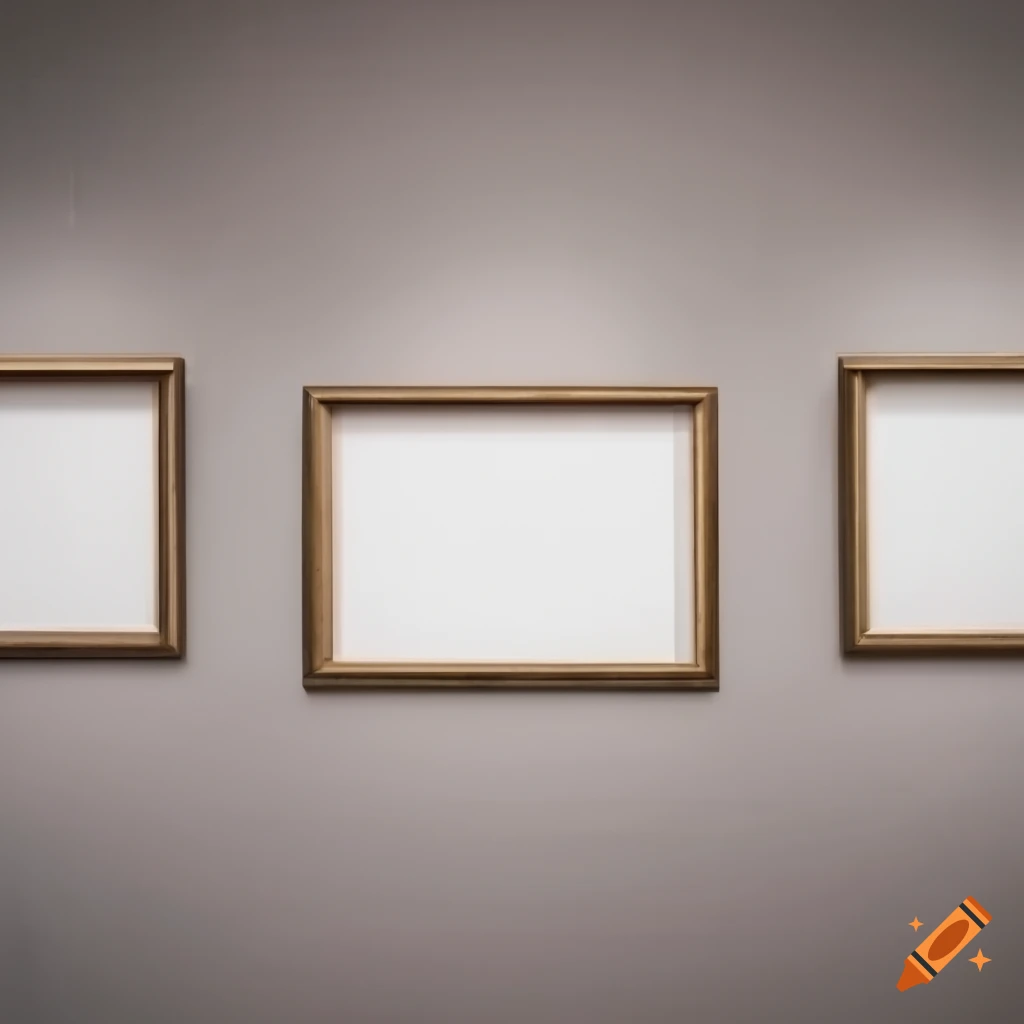 Empty Picture Frames On A Wall On Craiyon
