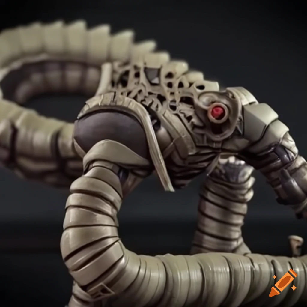 Concept art of a cybernetic alien dreadnaught