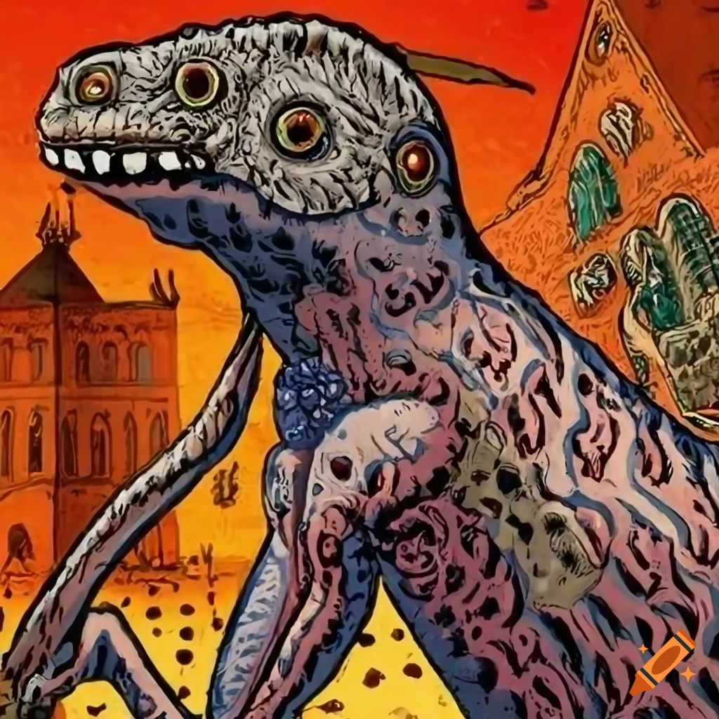 John Byrne's illustration of curious creatures in a medieval bestiary ...