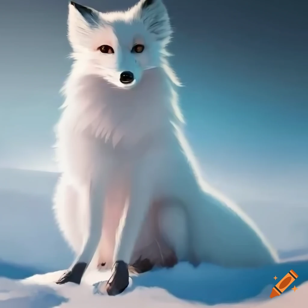 Concept art of an arctic fox in the snow