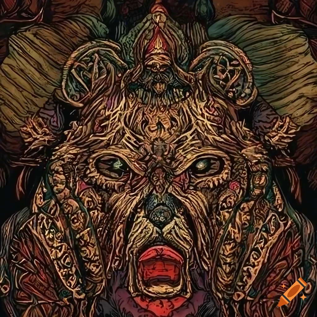 Illustration of curious creatures from a medieval bestiary on Craiyon