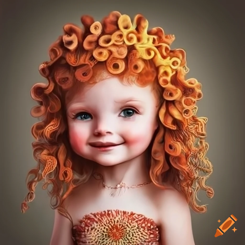 Cute And Adorable Illustration Of Smiling Ginger Haired Girls On Craiyon