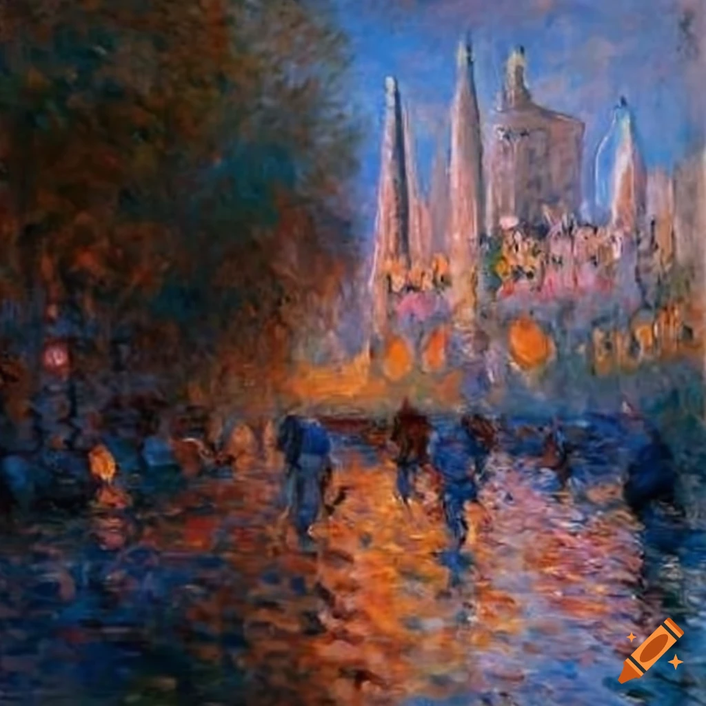 Painting of barcelona by monet