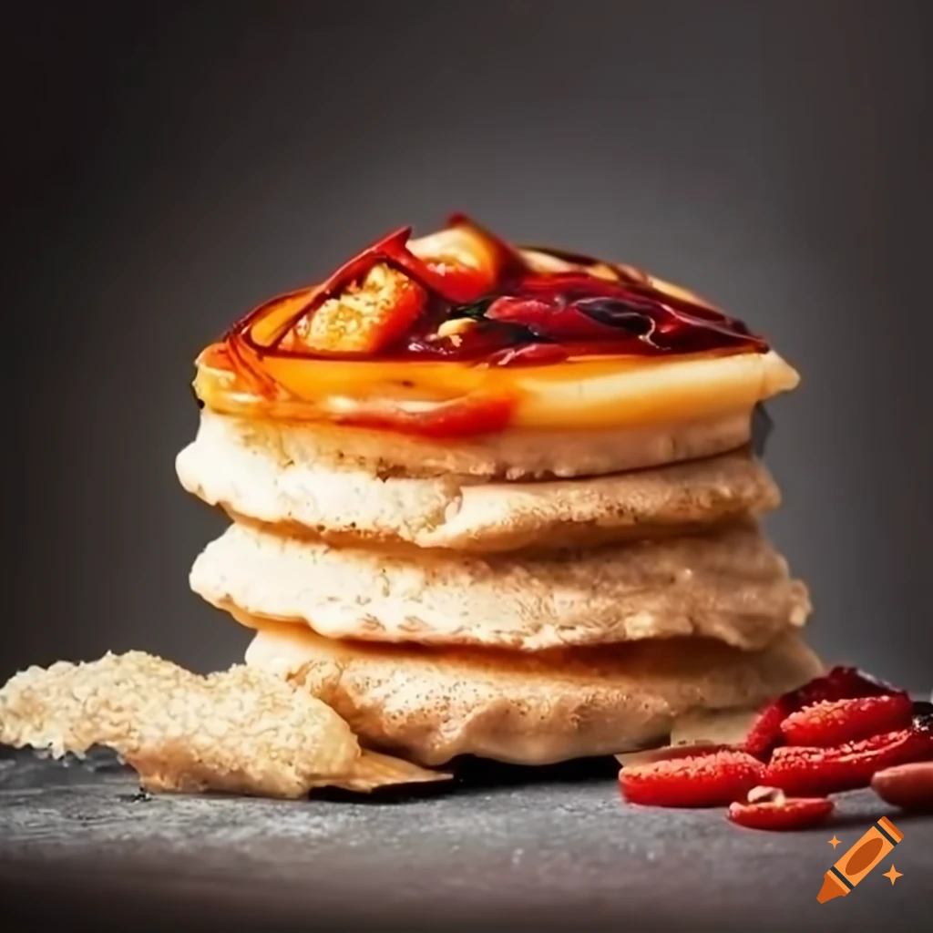 Colorful and juicy stack of tasty food on Craiyon