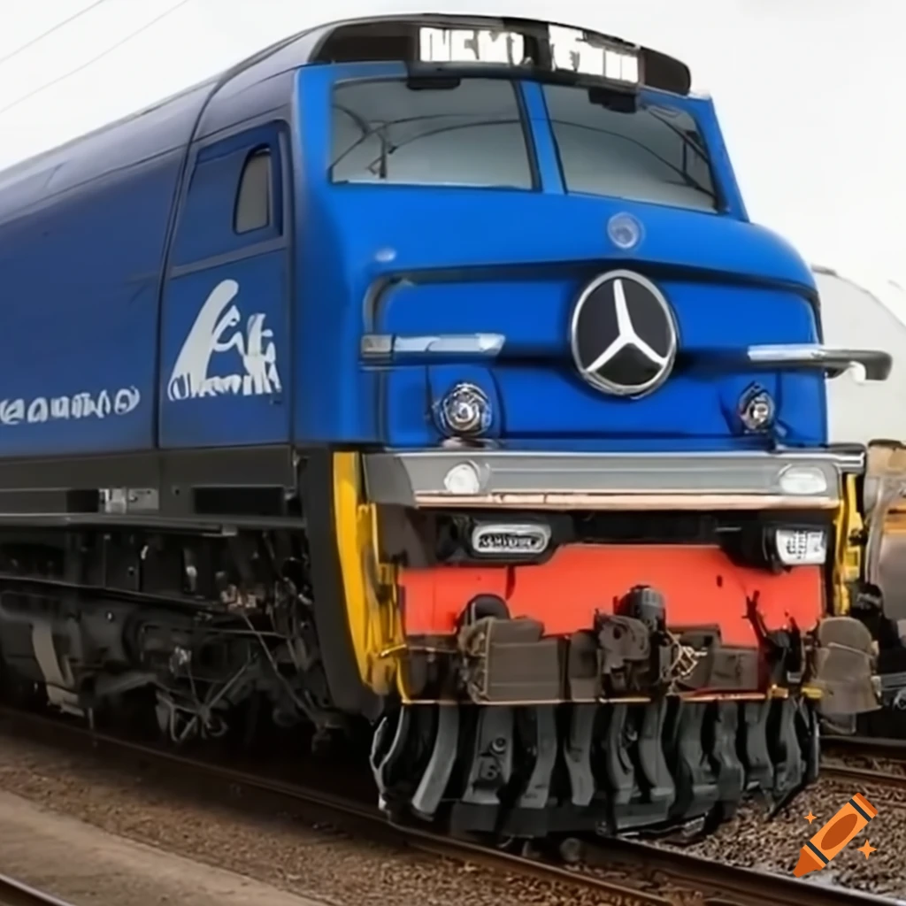 Mercedes glc locomotive with mercedes benz logo on train tracks on Craiyon