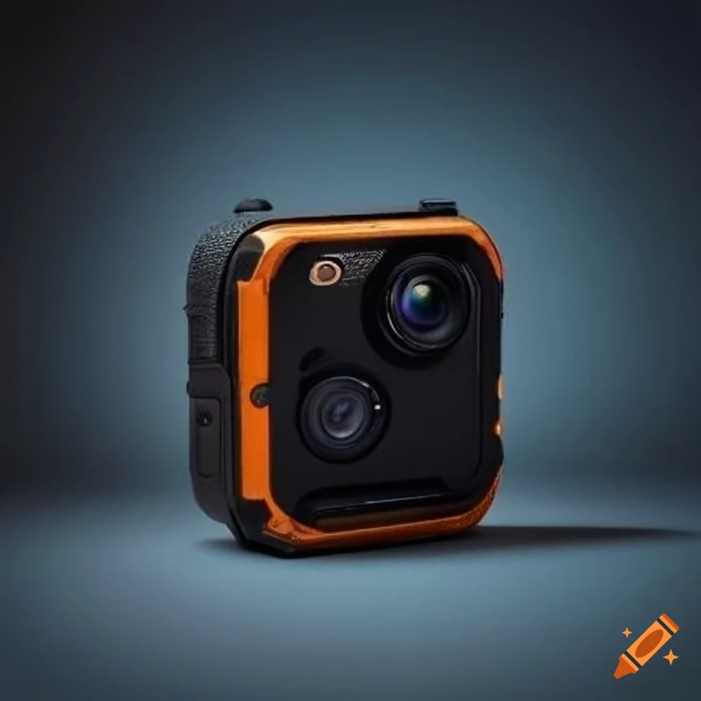 Small ruggedized box with three cameras inside on Craiyon