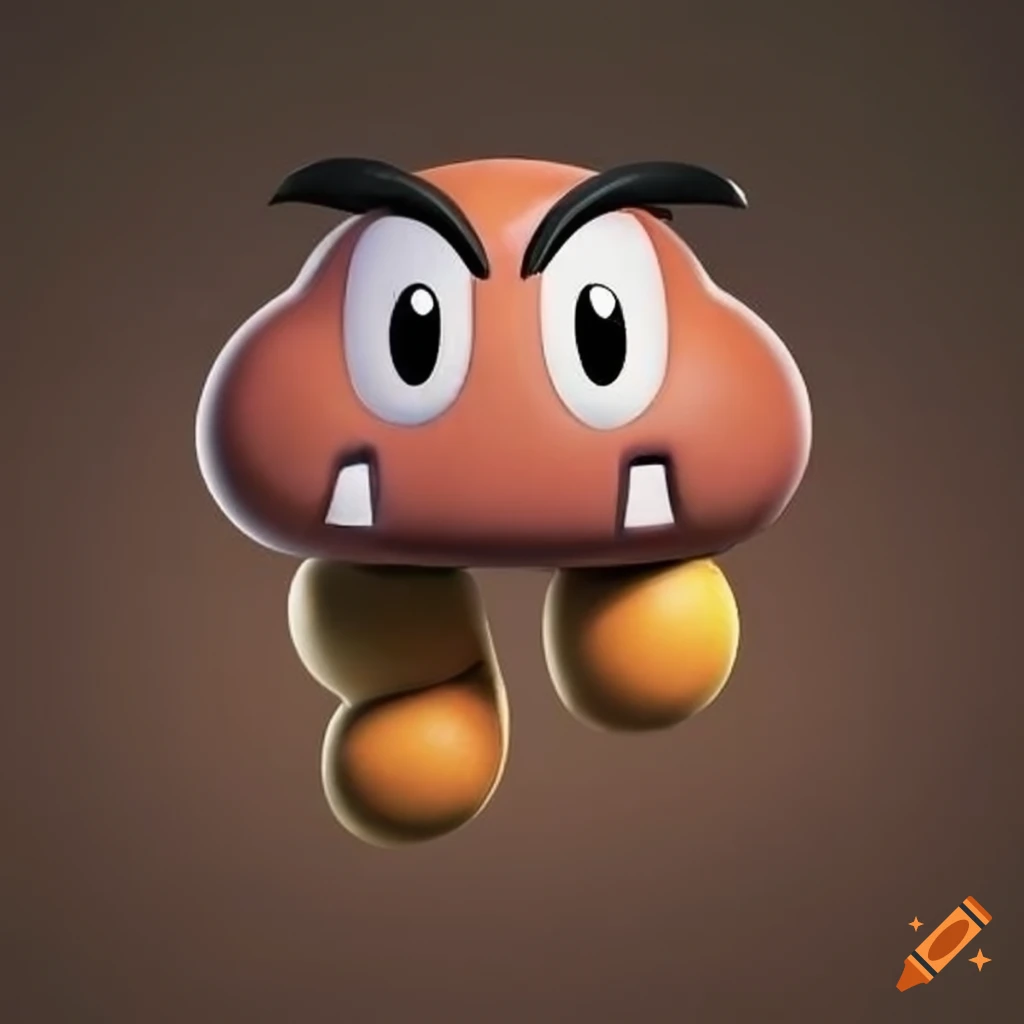 Parody artwork featuring the beauty and a goomba