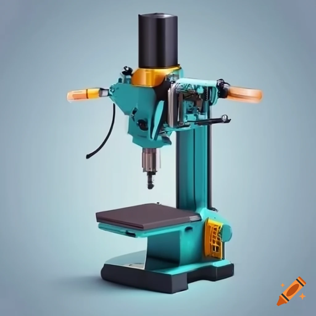 Conventional milling machine with control panel in factory on Craiyon