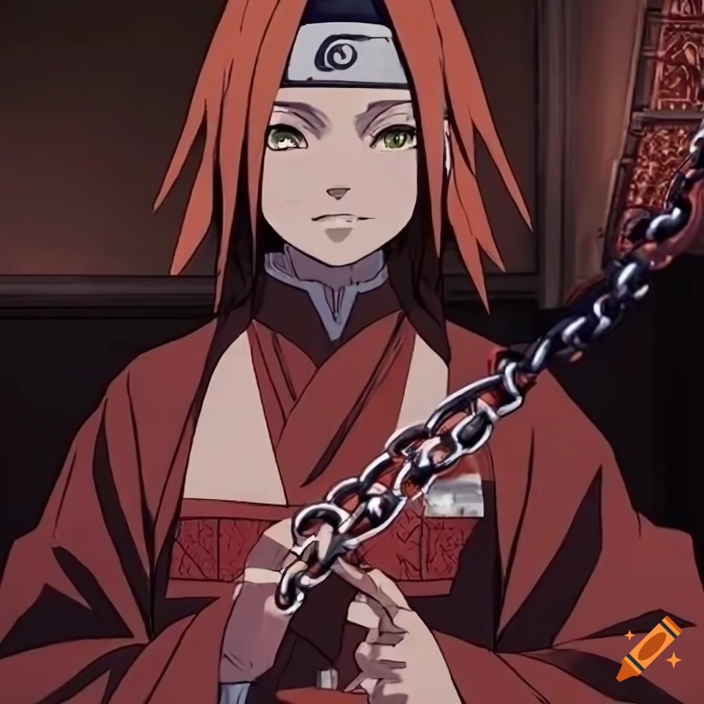 Digital art of a female character with Adamantine Sealing Chains on Craiyon